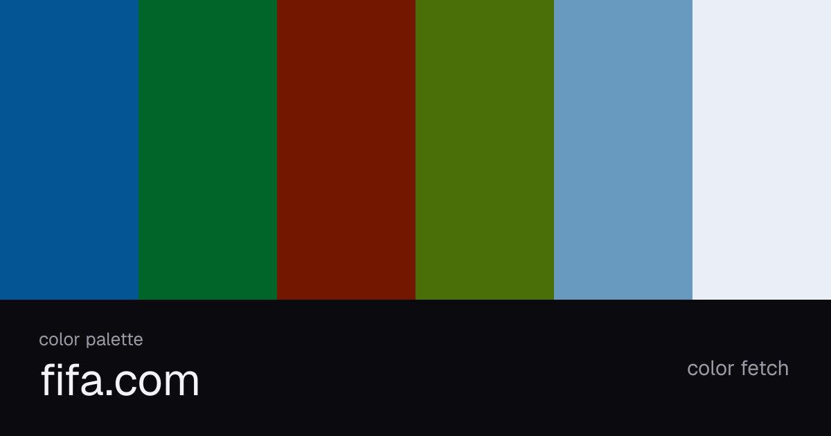 fifa.com color palette — Color Fetch