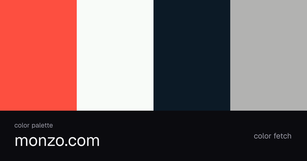 monzo.com color palette — Color Fetch